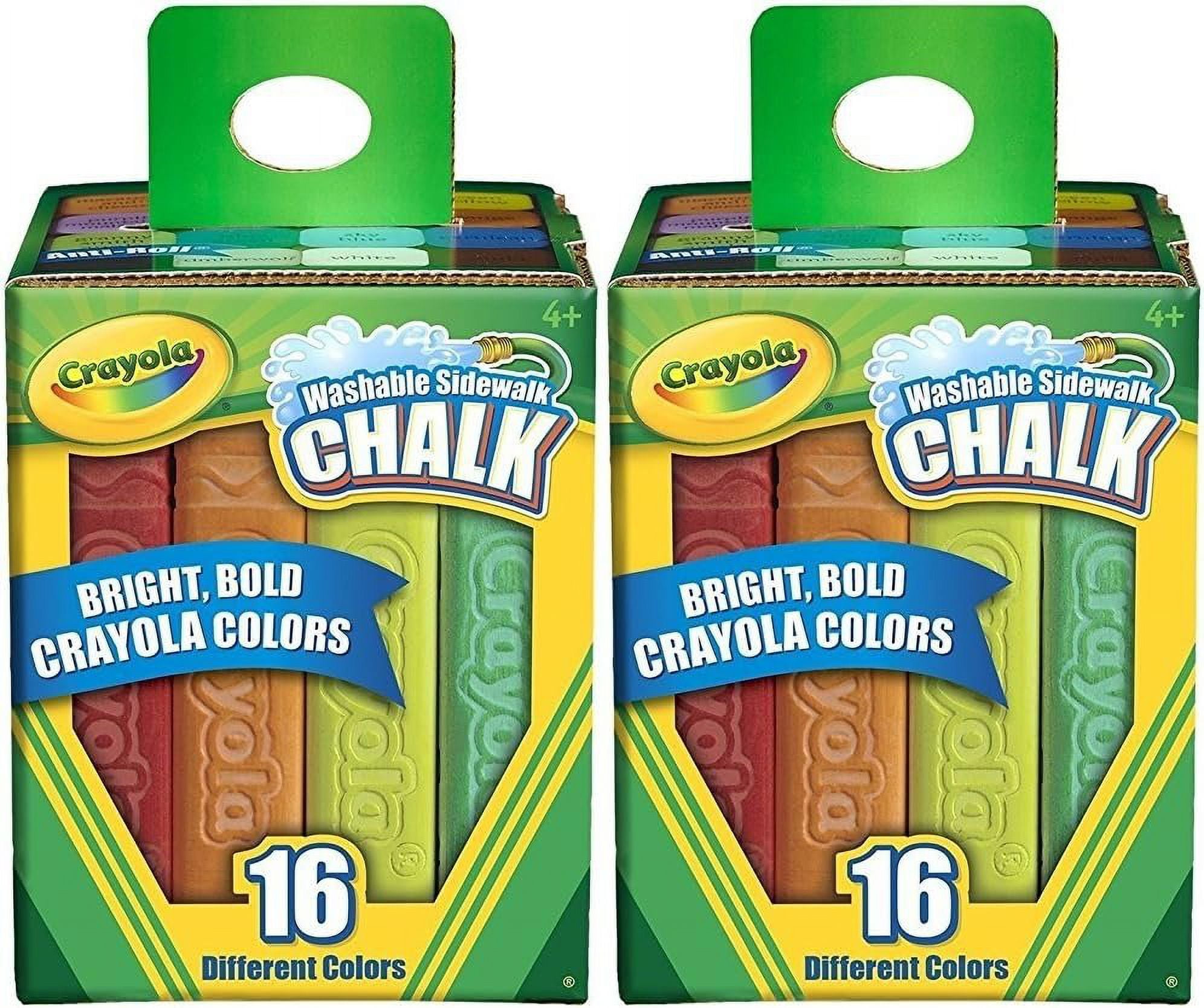 Chalk 2 Pack Crayola 16 Count Sidewalk - Walmart.com