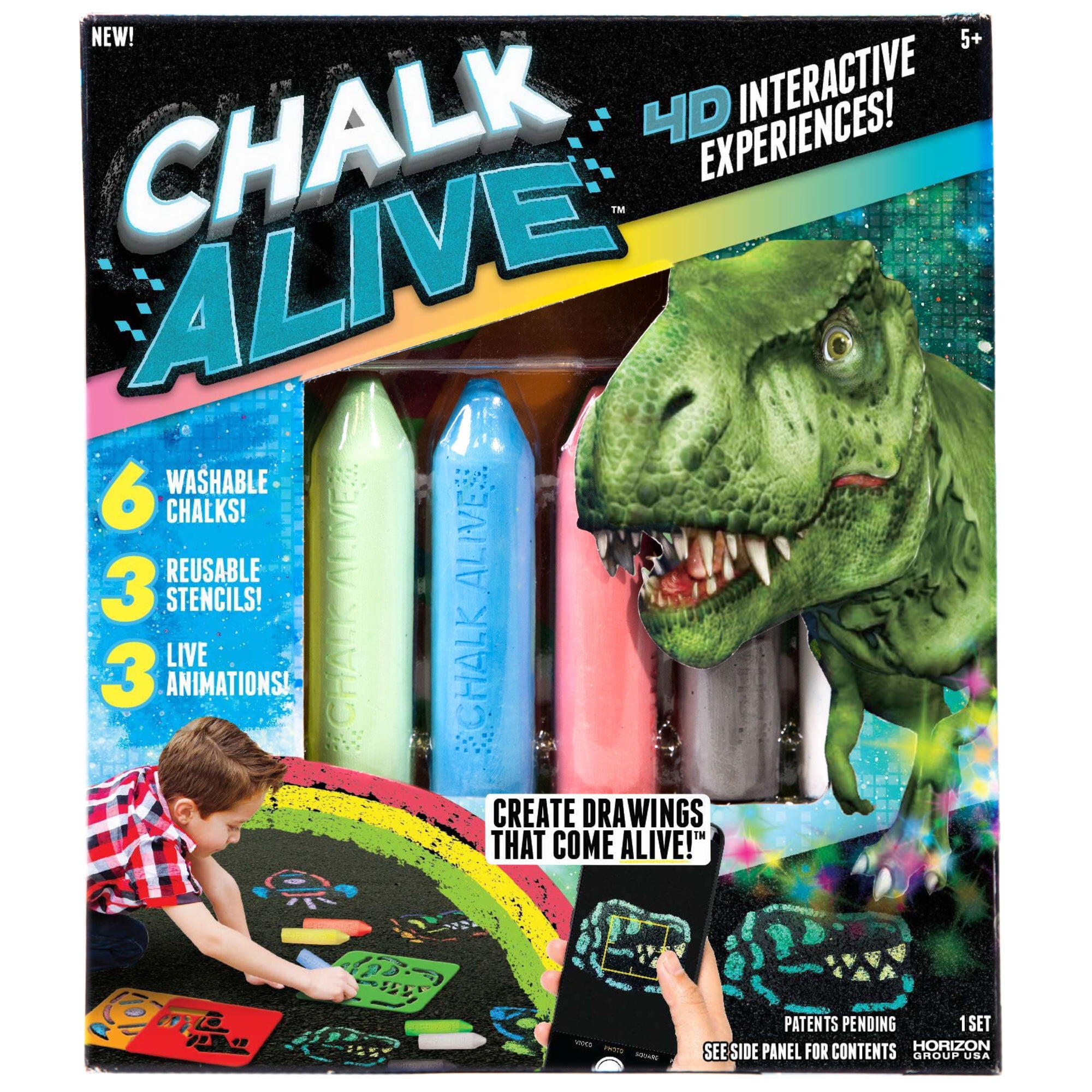 Chalk Alive 4D Interactive Multicolor Chalk Art, Stencils & Chalk ...