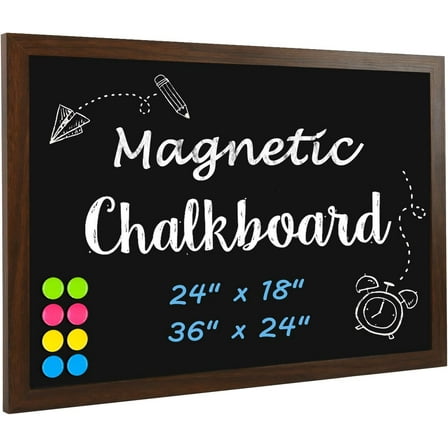 24"x46" Magnetic Ivory Arch Chalkboard Decal with Magnetic Tangram ...