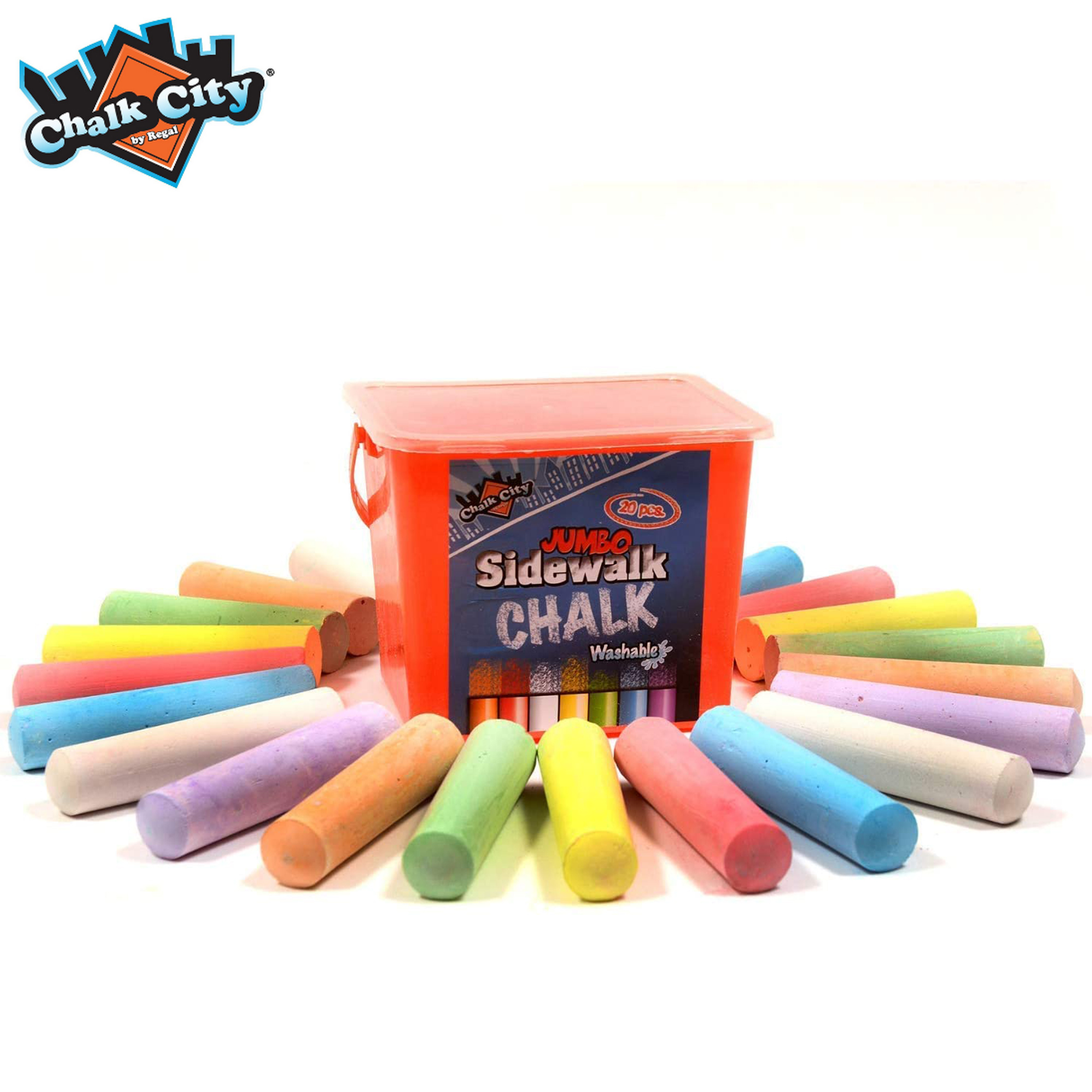 Crayola Washable Sidewalk Chalk in Assorted Colors, 24 Count - Walmart.com