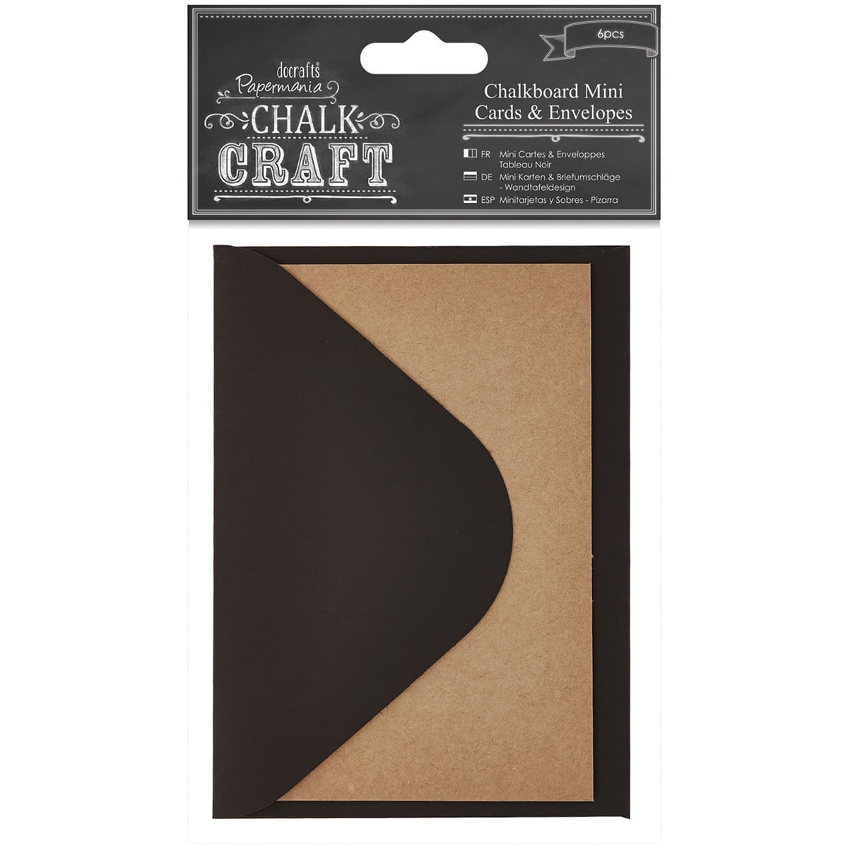 Chalk Craft Mini Chalkboard Cards & Envelopes 6/Pkg- , Pk 3, Papermania ...