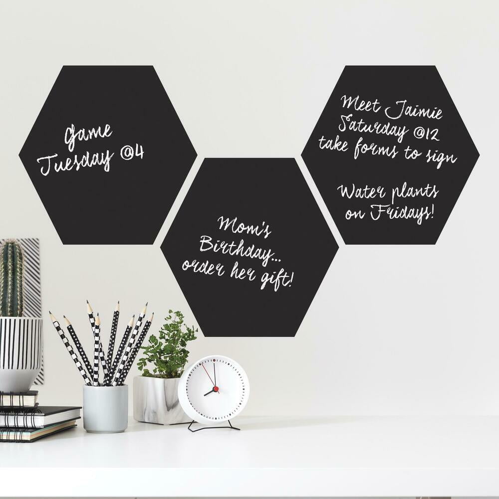 Chalk Hexagon Peel and Stick Wall Decals - Walmart.com