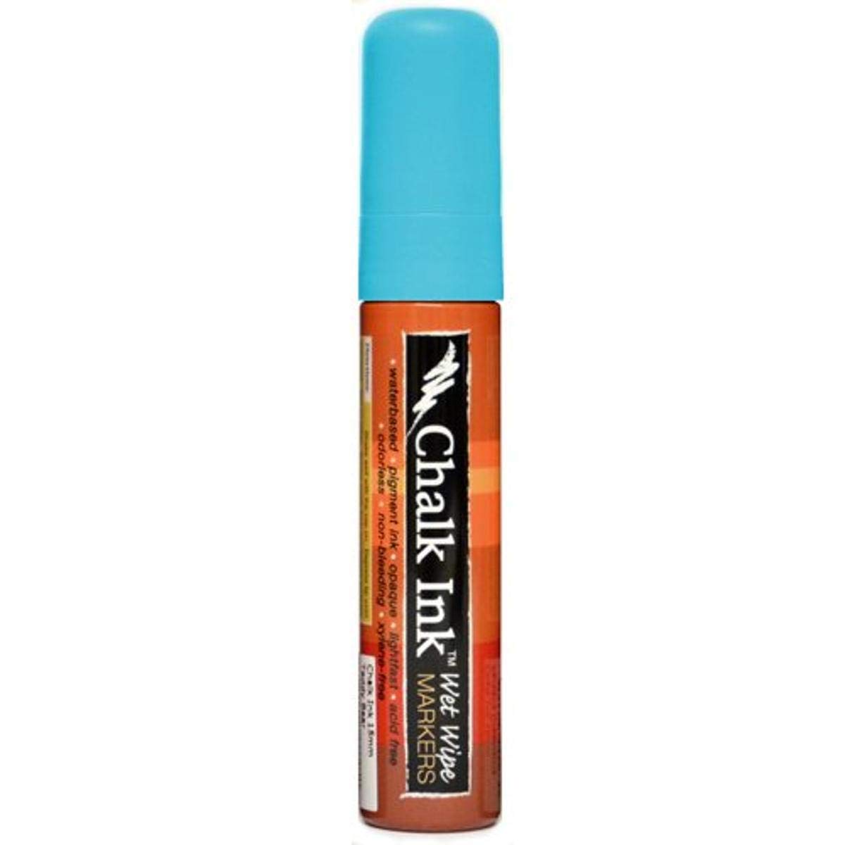 Chalk Ink Bold Wet Wipe Marker, 15 mm, Laser Beam Blue - Walmart.com
