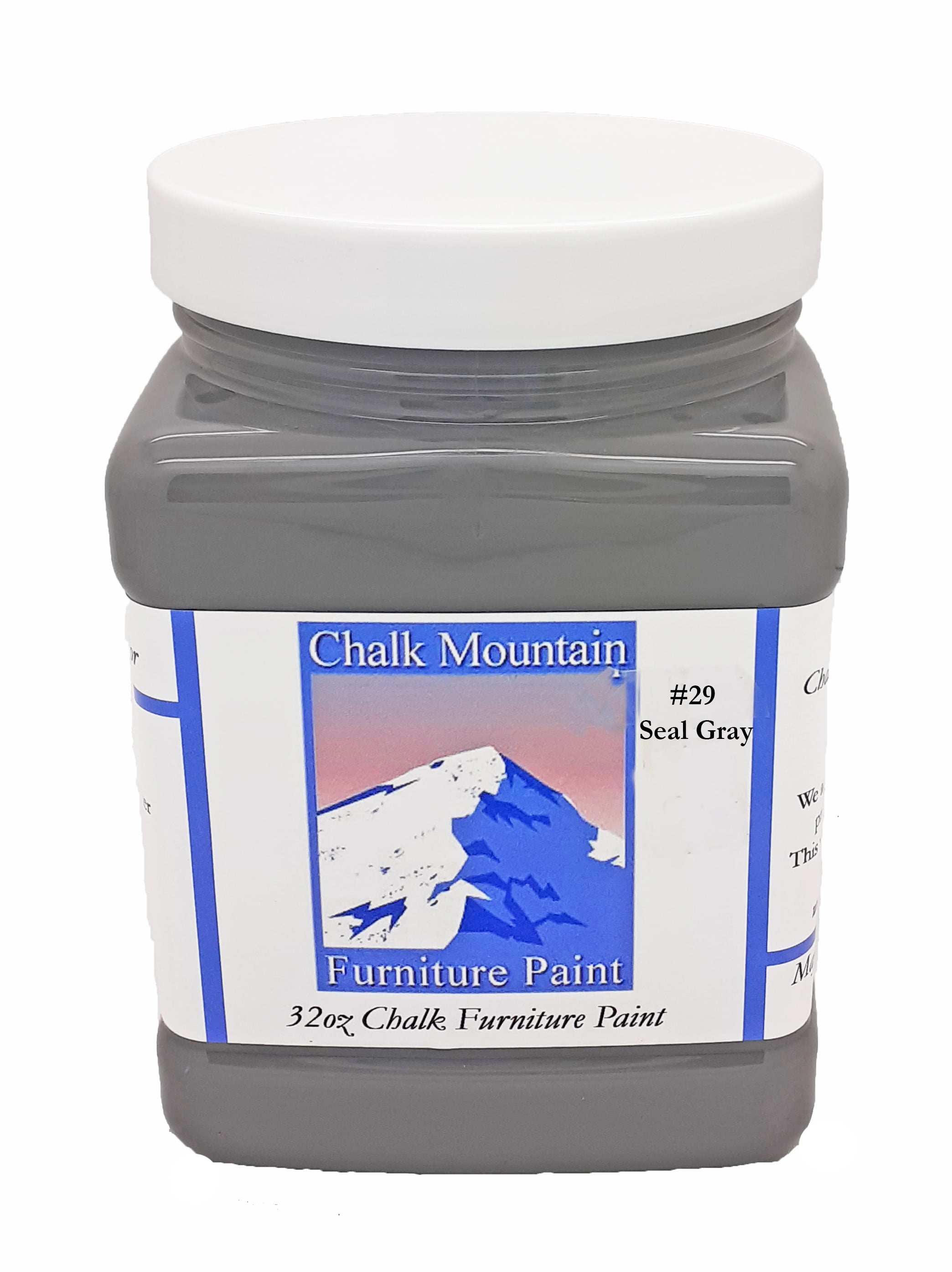 Chalk Mountain Furniture Paint - 32 Oz - Seal Gray Chalky Interior ...