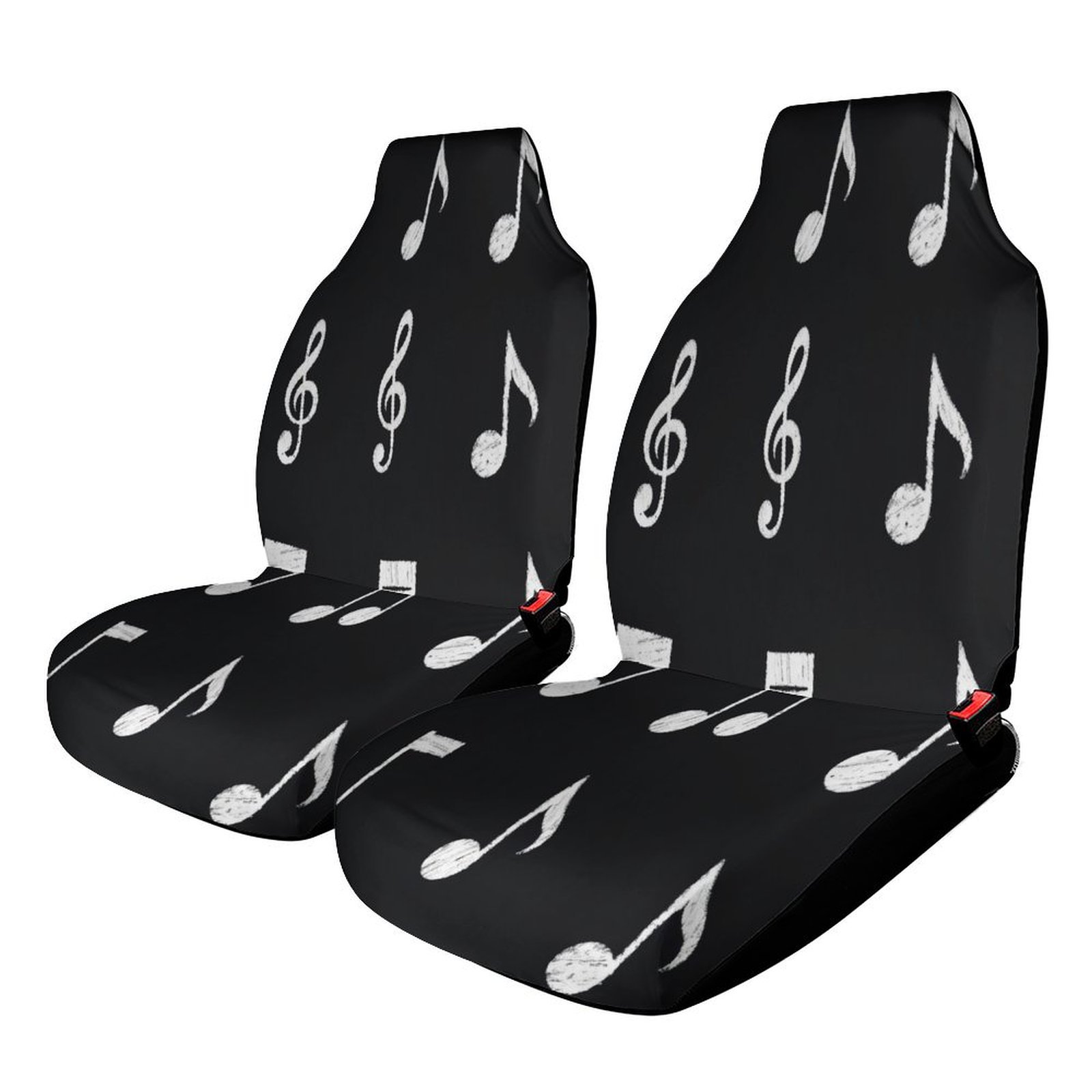Chalk Music Notes Car Seat Cover 2 Piece Set Saddle Blanket Carseat ...