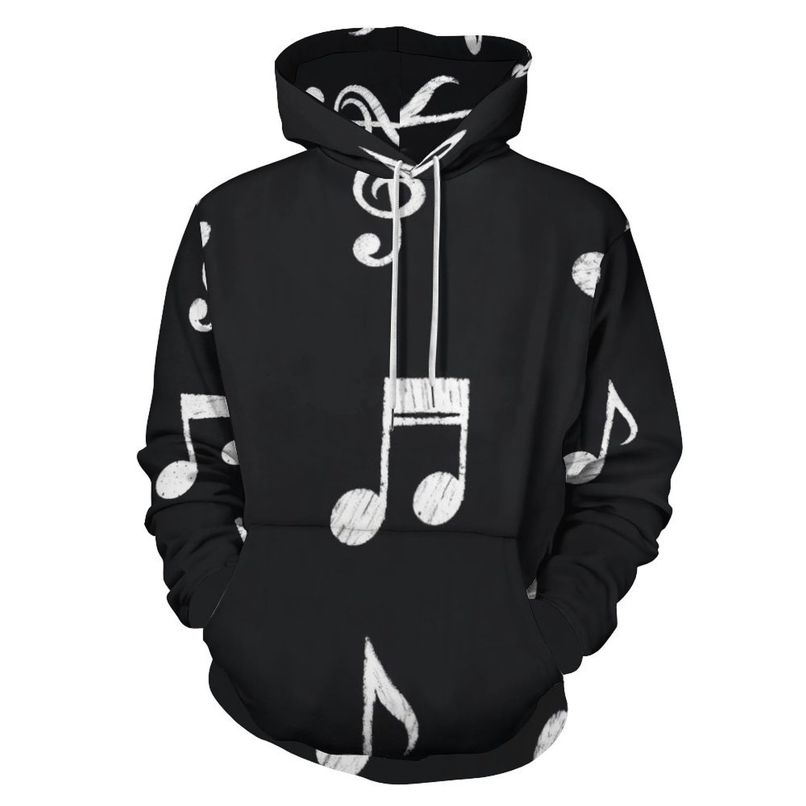 Chalk Music Notes Hoodie Men Pullovers Hoodies Womens Clothing Hoodie ...