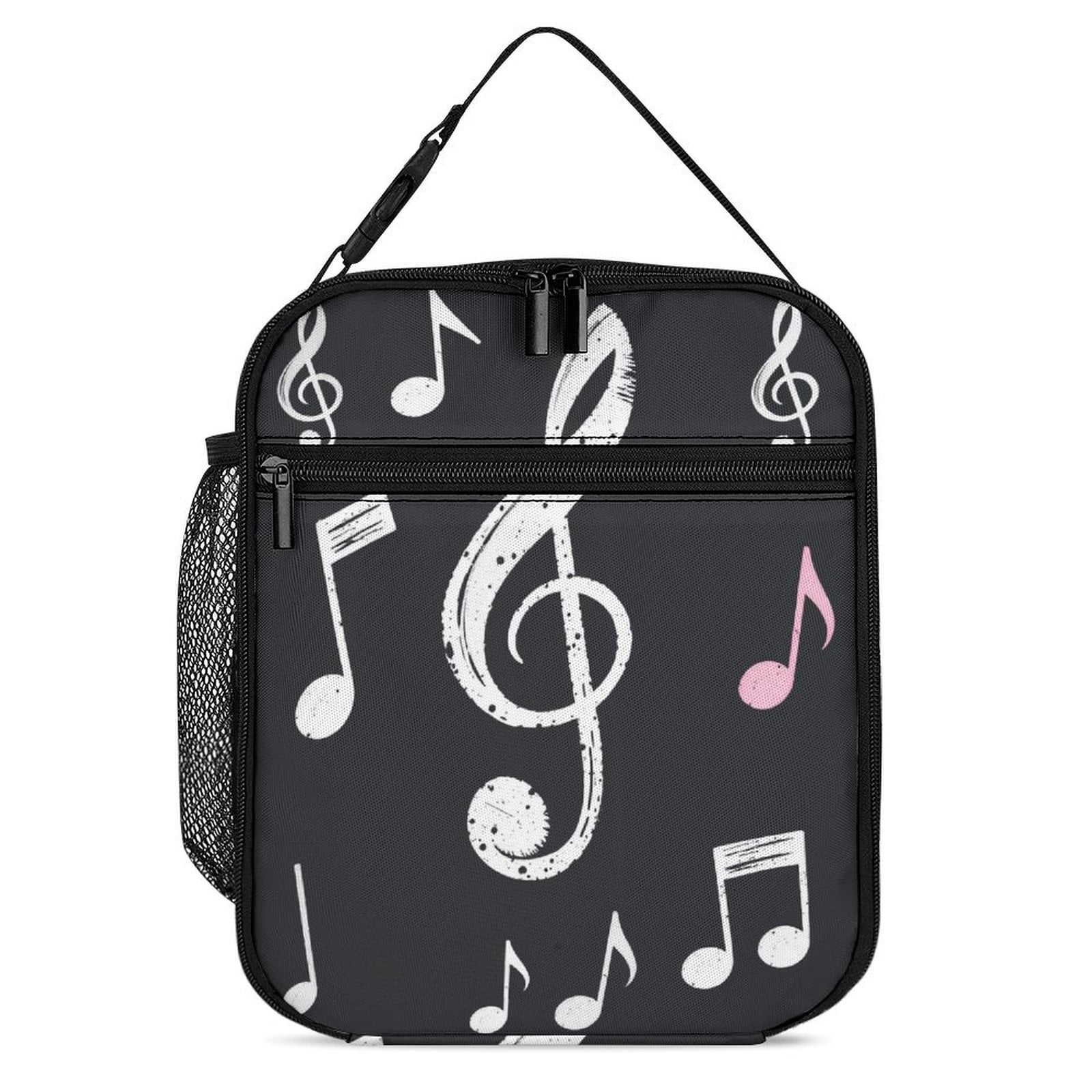 Chalk Music Notes Lunch Bag Warm Insulated Lunch Box School Food ...