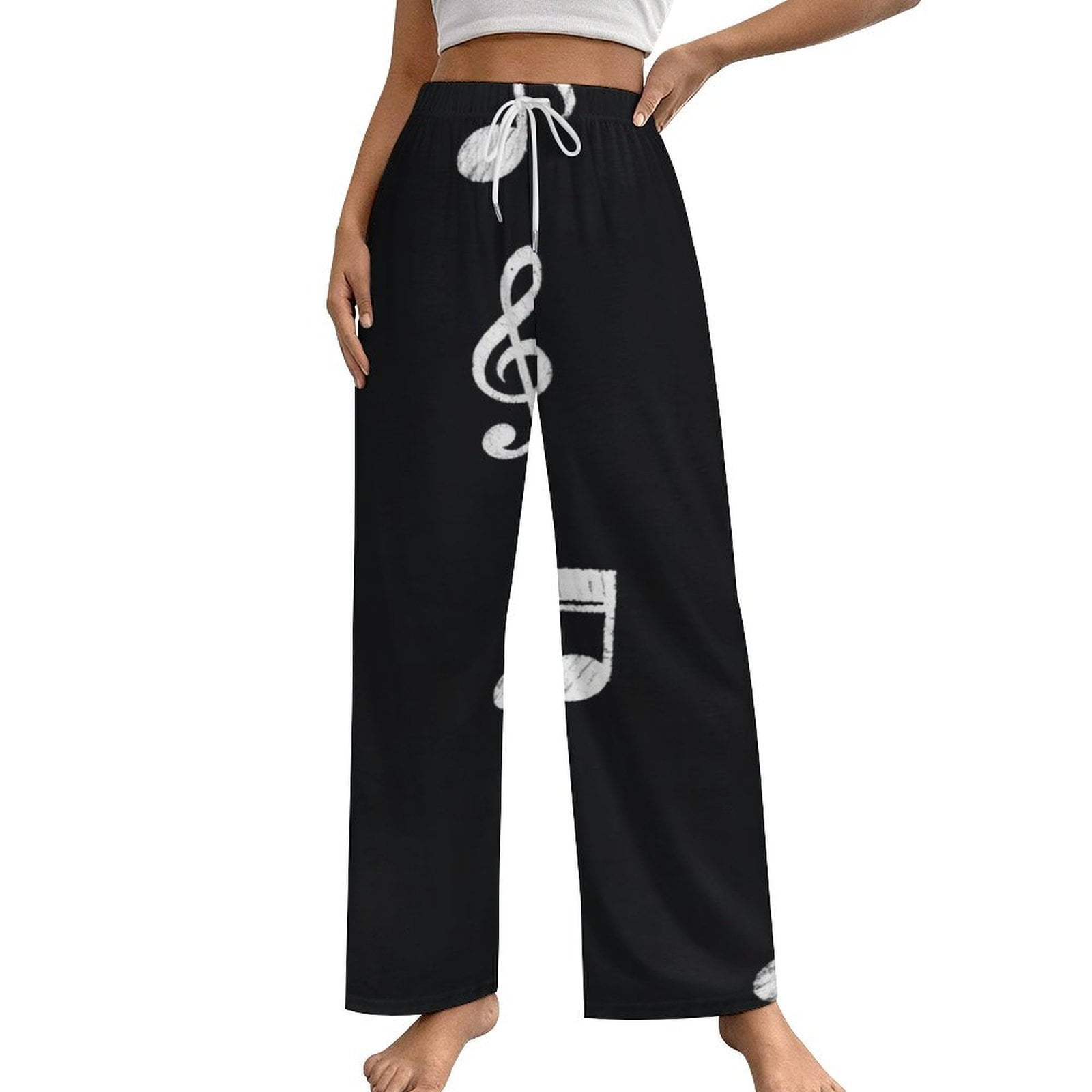 Chalk Music Notes Women's Pajama Pants Trousers Ladies Loose Home ...