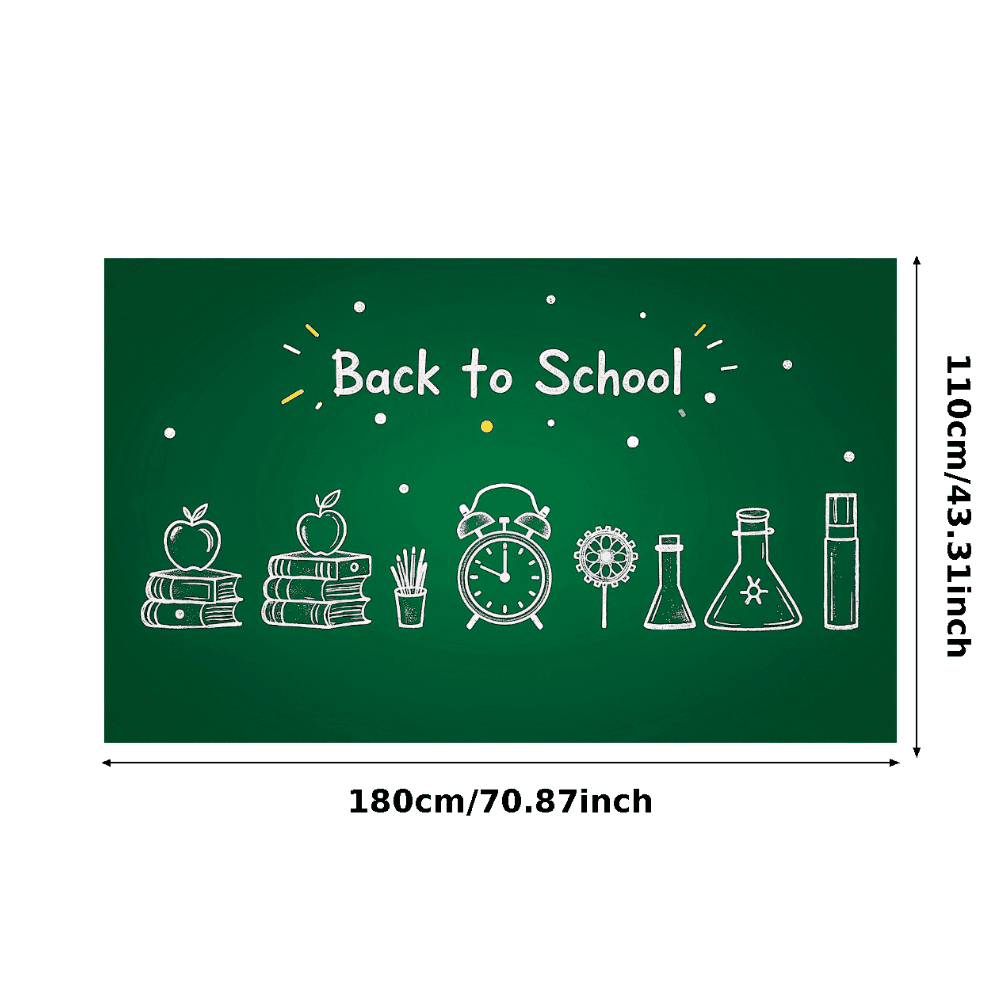 Chalk Style Back to School Banner with School Supplies Elements ...
