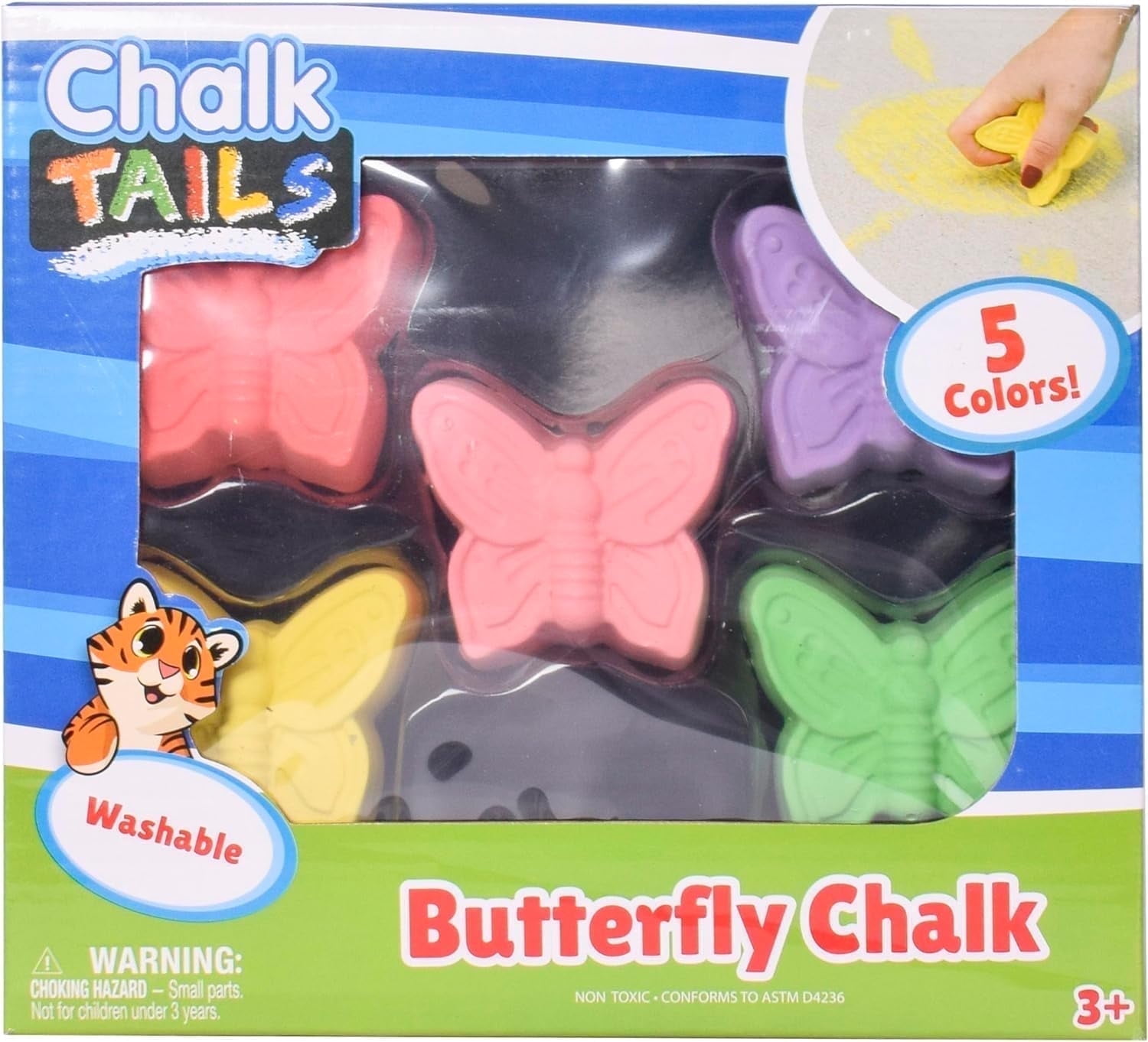 Chalk Tails Chalkboard Chalk Box Set with 5 Assorted Colors, 1 Pack ...