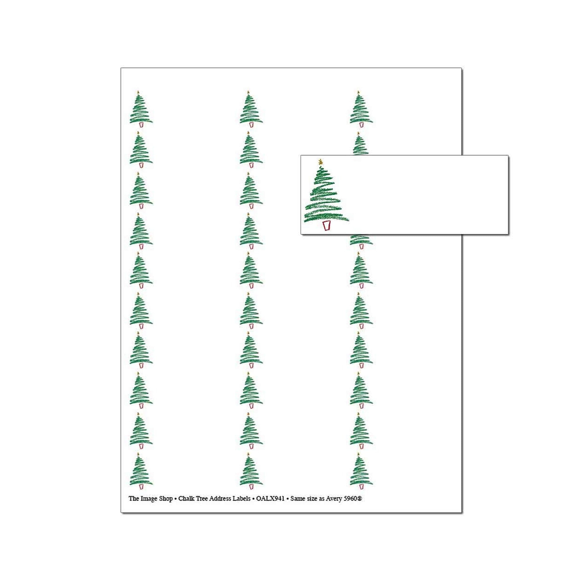 Chalk Tree Address Labels, 5 Sheets, 150 Labels Total - Walmart.com