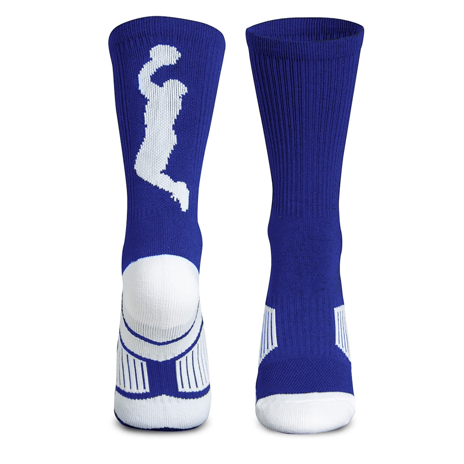 ChalkTalkSPORTS Basketball Woven Mid-Calf Socks - Player (Royal Blue ...