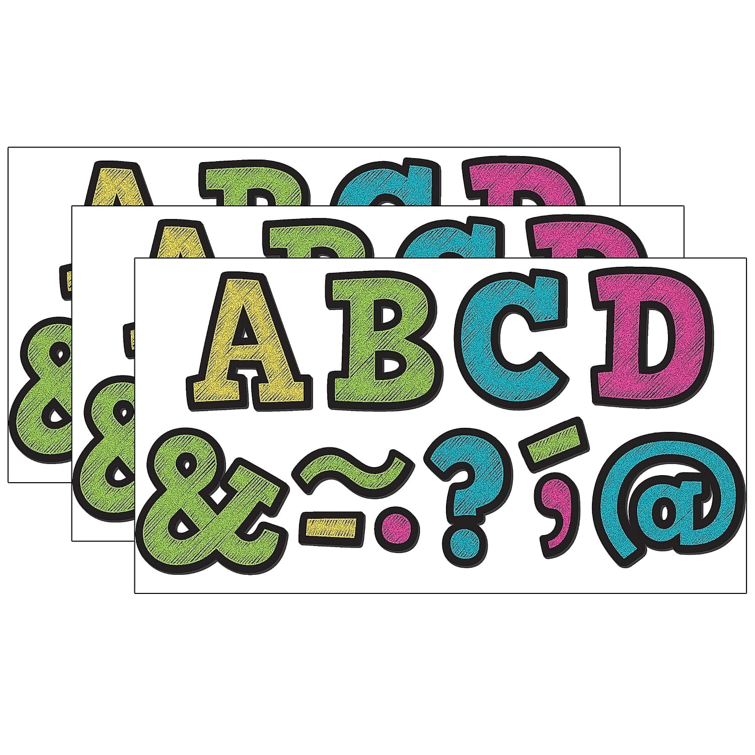Chalkboard Brights Bold Block 2" Magnetic Letters, 70 Pieces Per Pack ...