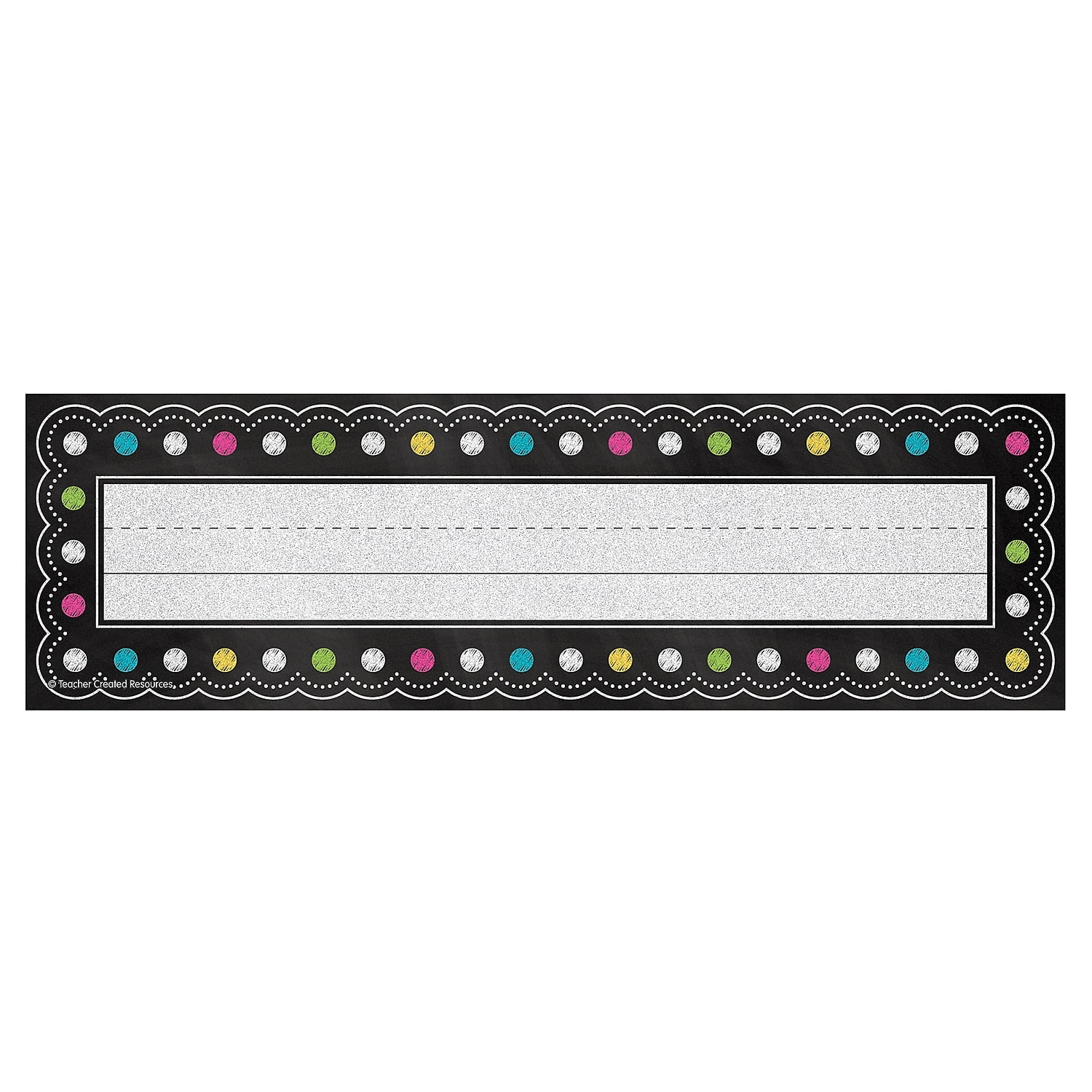 Teacher Created Resources Chalkboard Brights Flat Name Plates 36 per ...