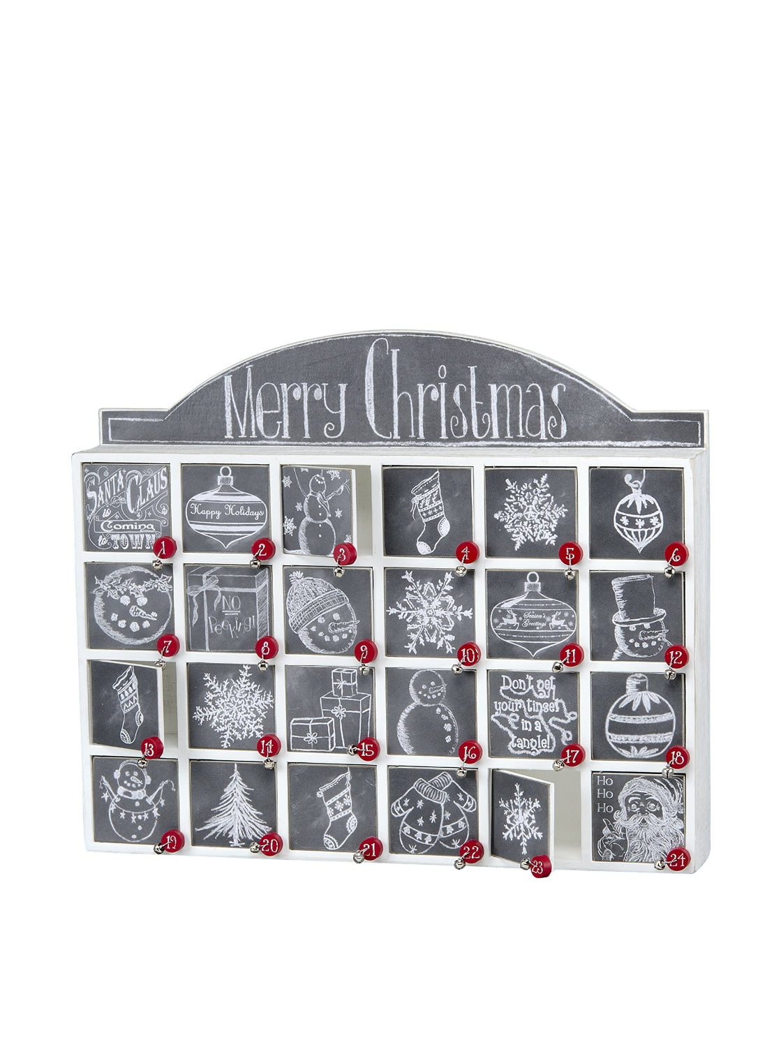 Chalkboard Christmas Countdown Boxes Wooden Holiday Advent Calendar ...