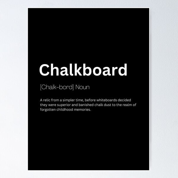 Chalkboard Dictionary Definition Poster Wall Art, Modern Wall Decor For ...