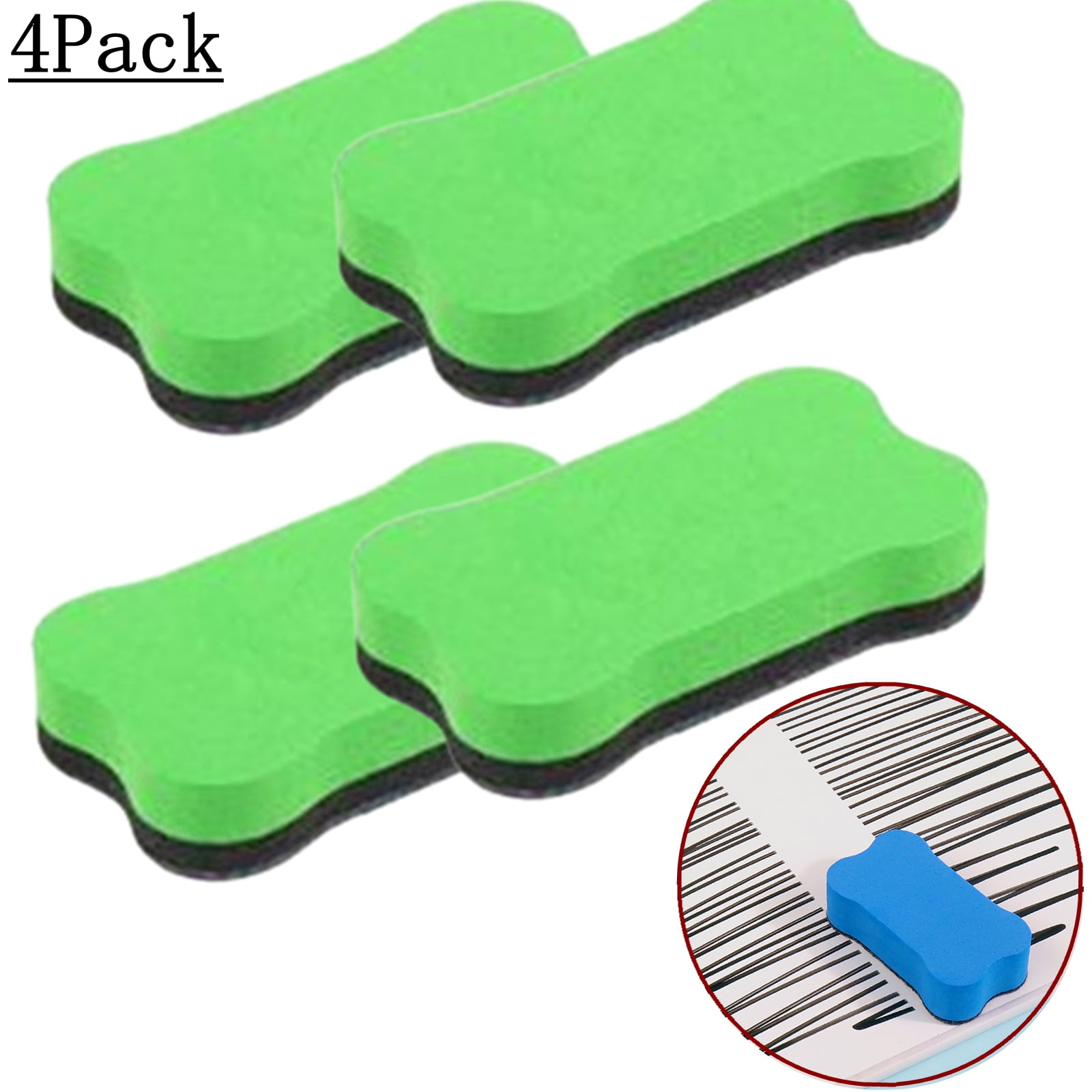 Chalkboard Eraser Blackboard Cleaner White Board Erasers, 4 Pack, Dry ...