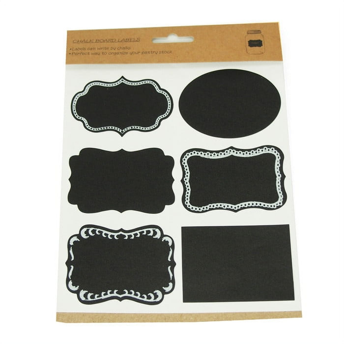 Chalkboard Label Stickers, Assorted Shaped, 3-inch, 24-count - Walmart.com