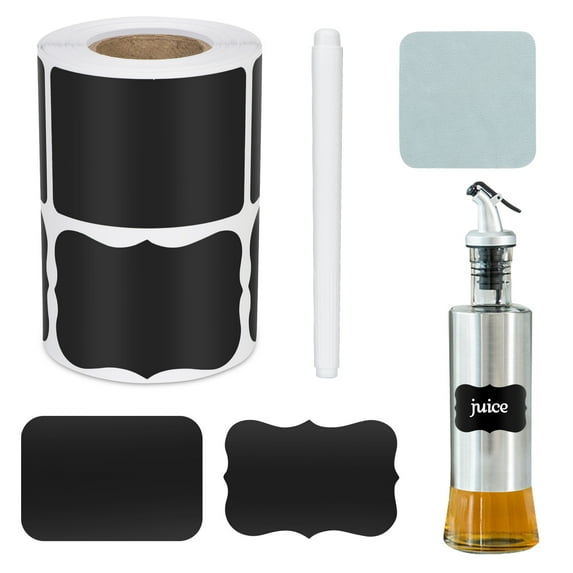 WWW Chalkboard Labels, 240 Pcs Reusable Waterproof Stickers, Removable ...