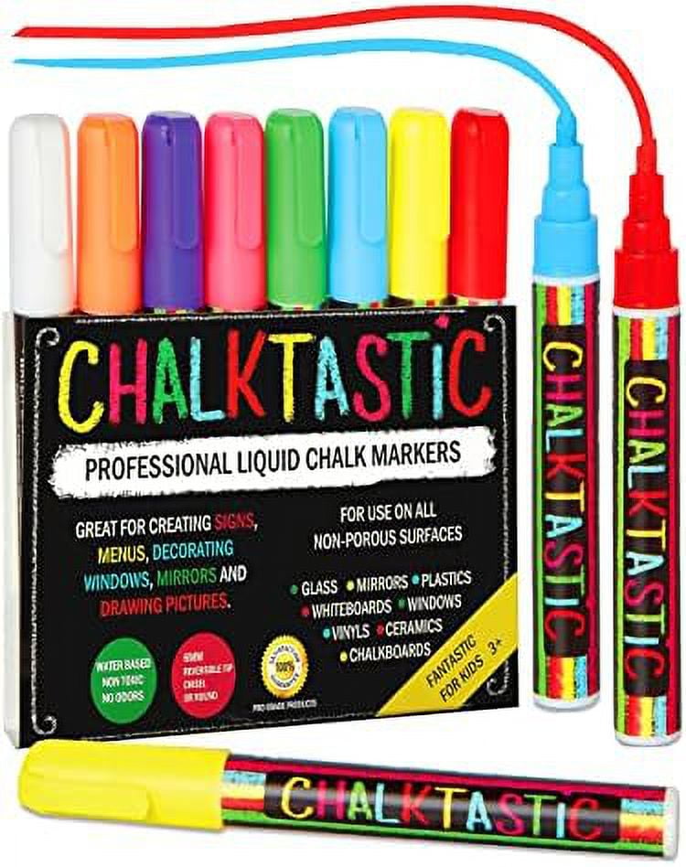 Chalkboard Markers Set of 8 Washable, Erasable Chalk Ink Dry Erase Pens ...