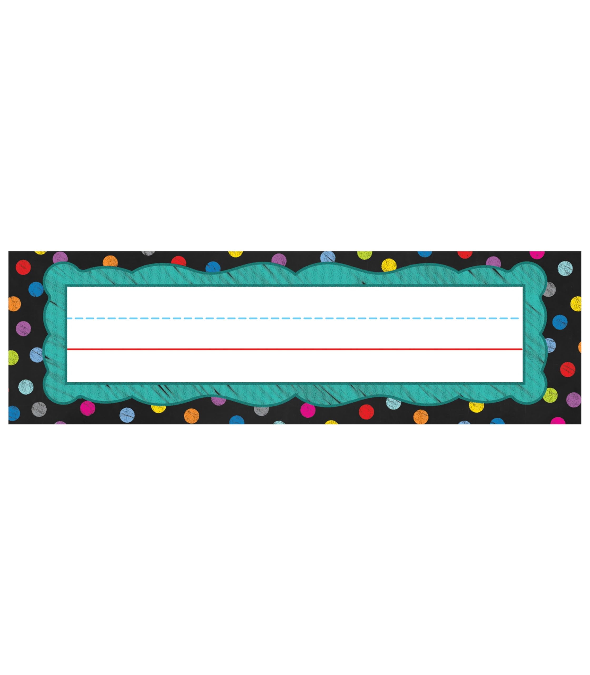 Chalkboard Name Labels for Classroom Organization, 36PC Dot Design Tags ...