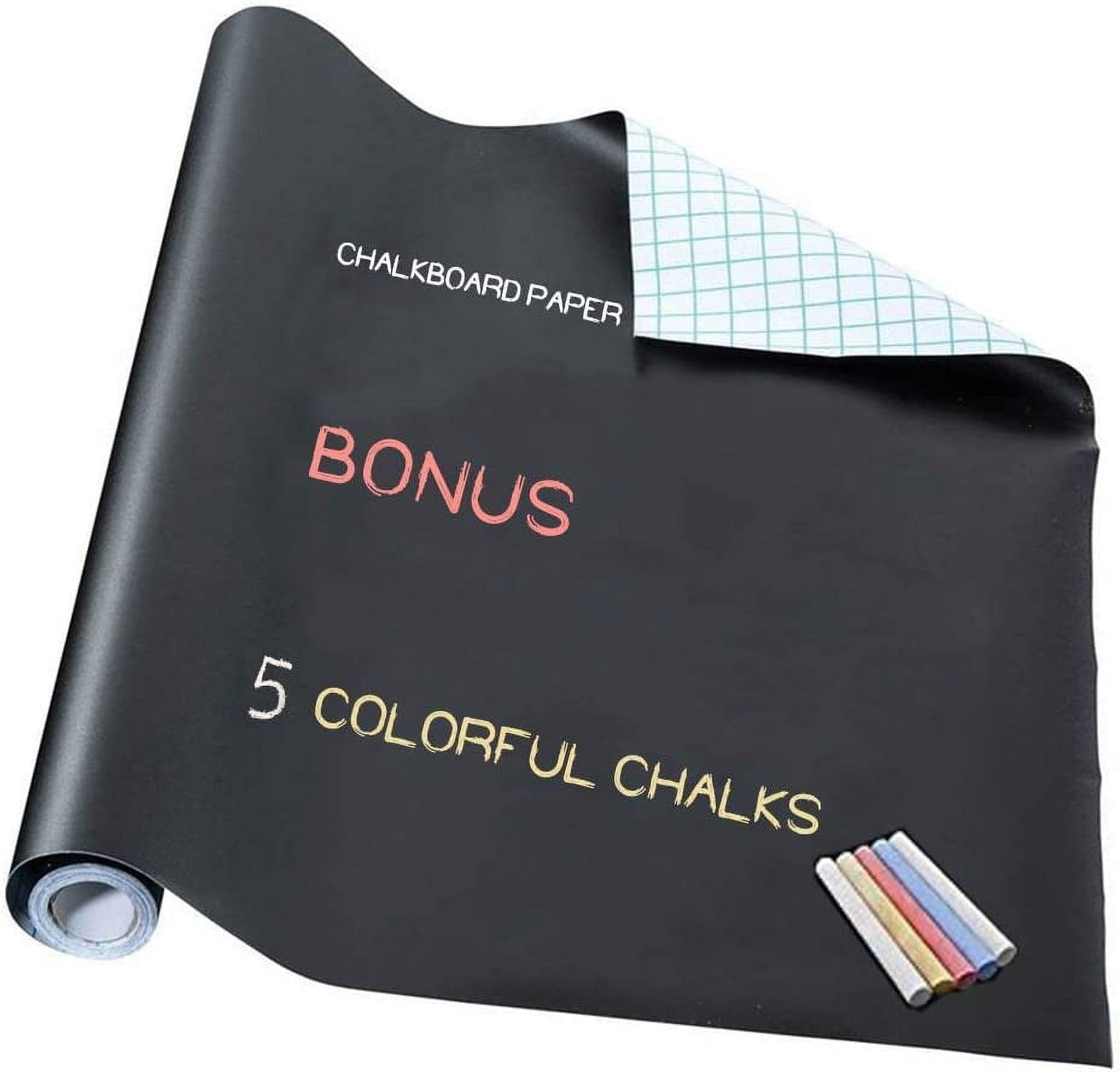 Chalkboard Paper - Blackboard Vinyl Paper Removable Bulletin Wall ...