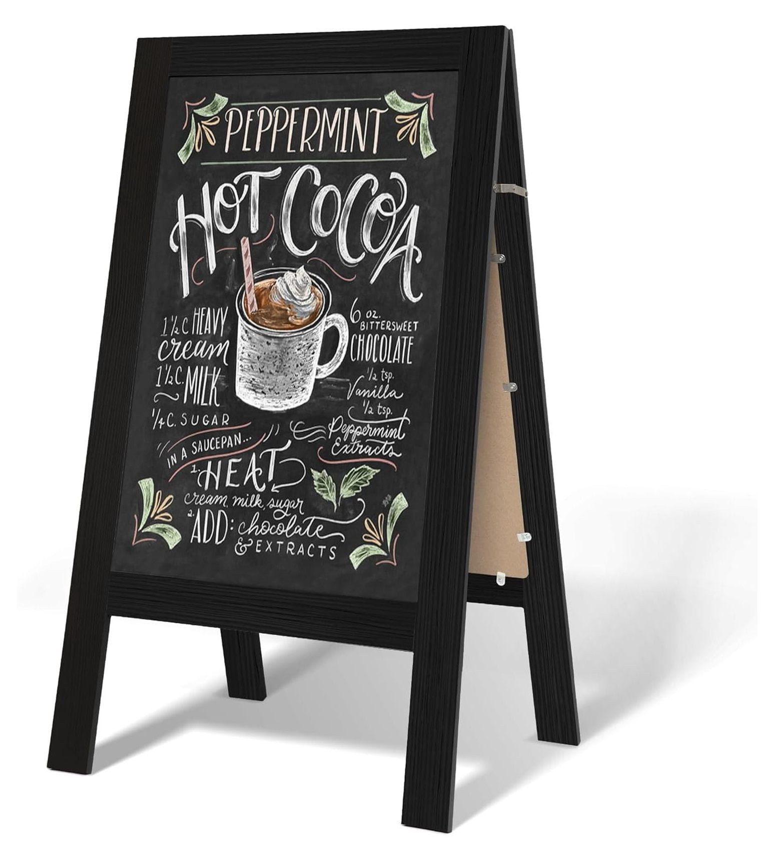 Chalkboard Signs 40x20 Standing A Frame Chalk Board Sign Sandwich Board ...