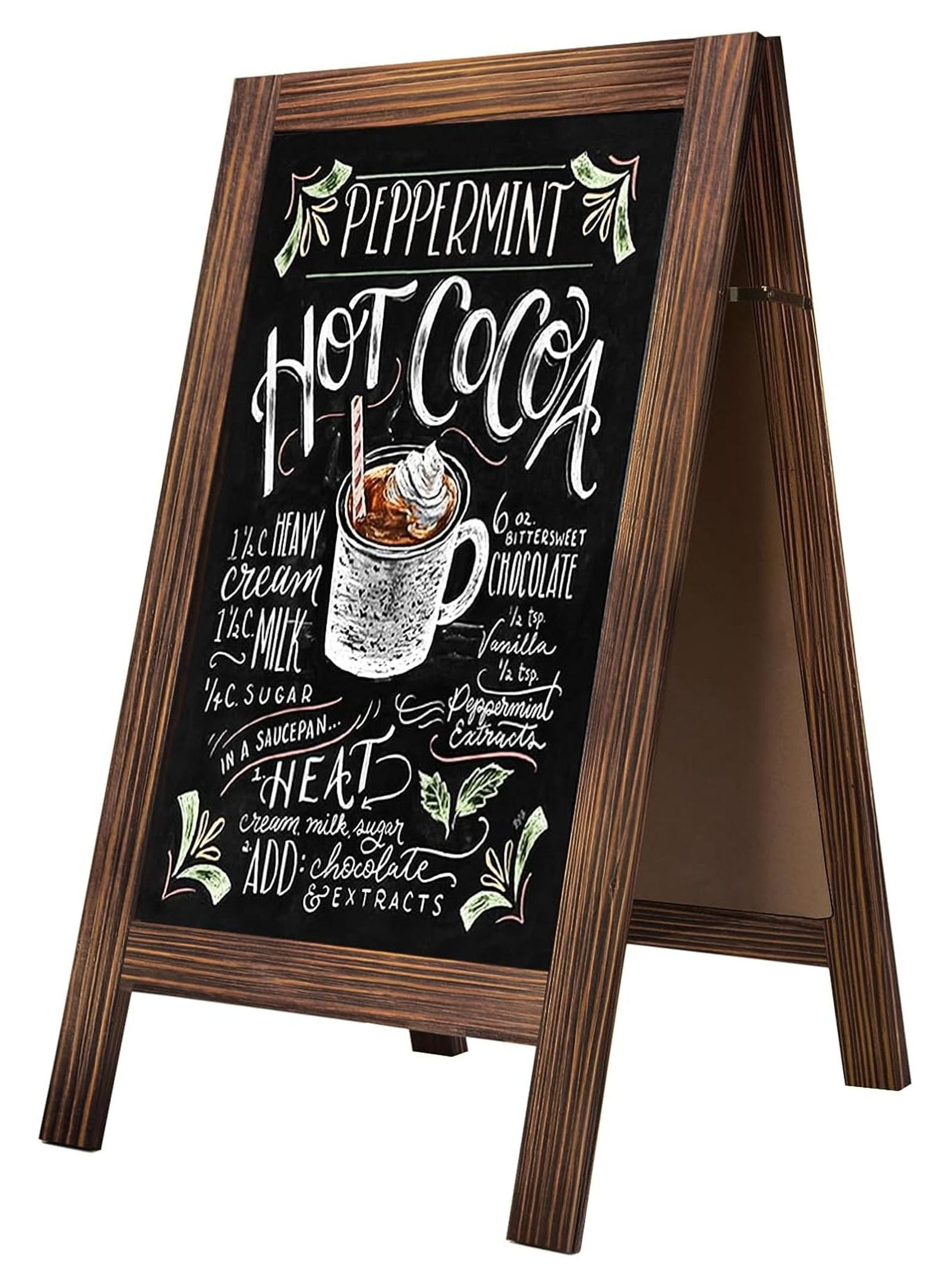Chalkboard Signs 40x20 Standing A Frame Chalk Board Sign Sandwich Board ...