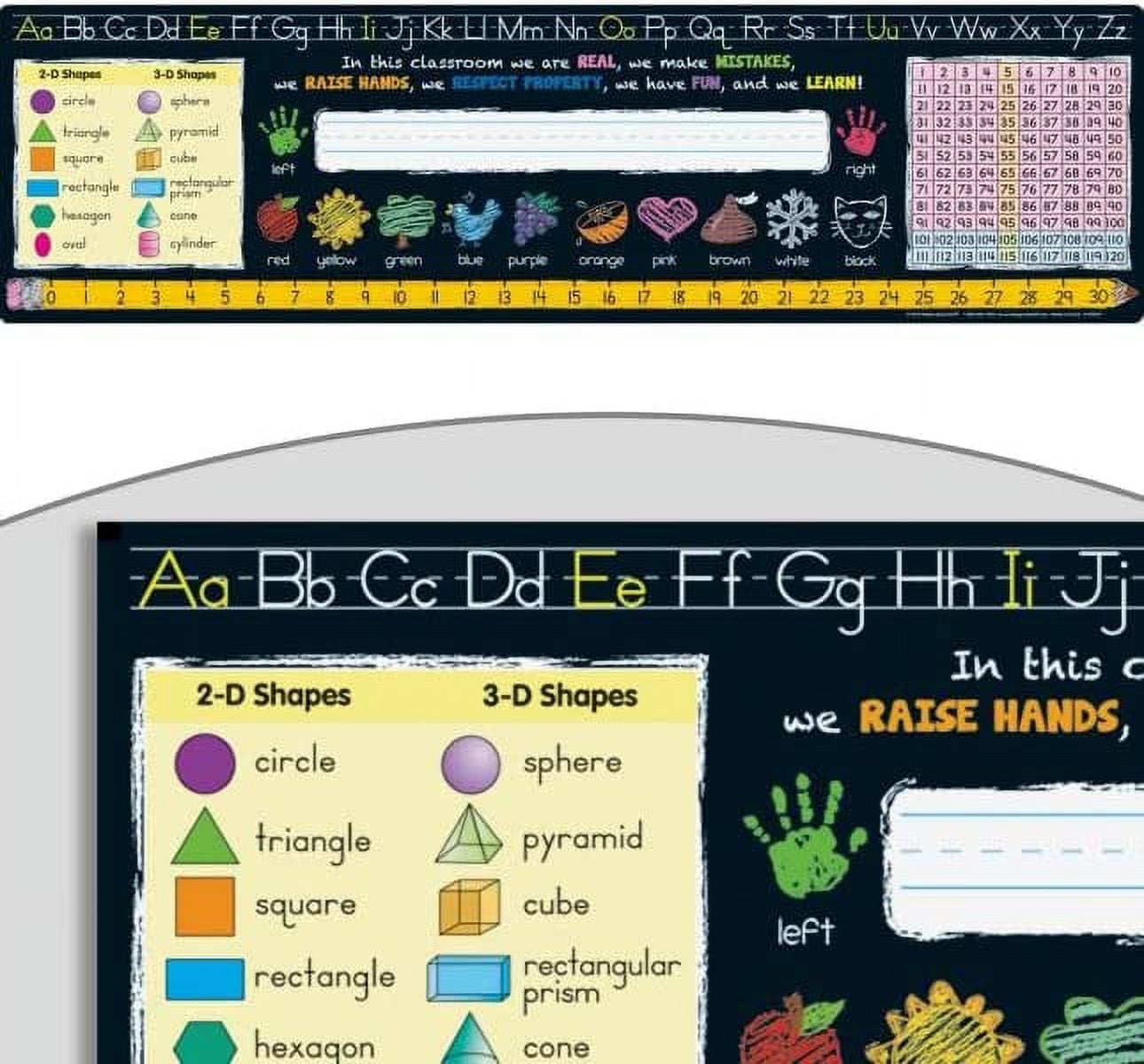 Chalkboard-Style Grades K-2 Self-Adhesive Vinyl Desktop Helpers - Set ...