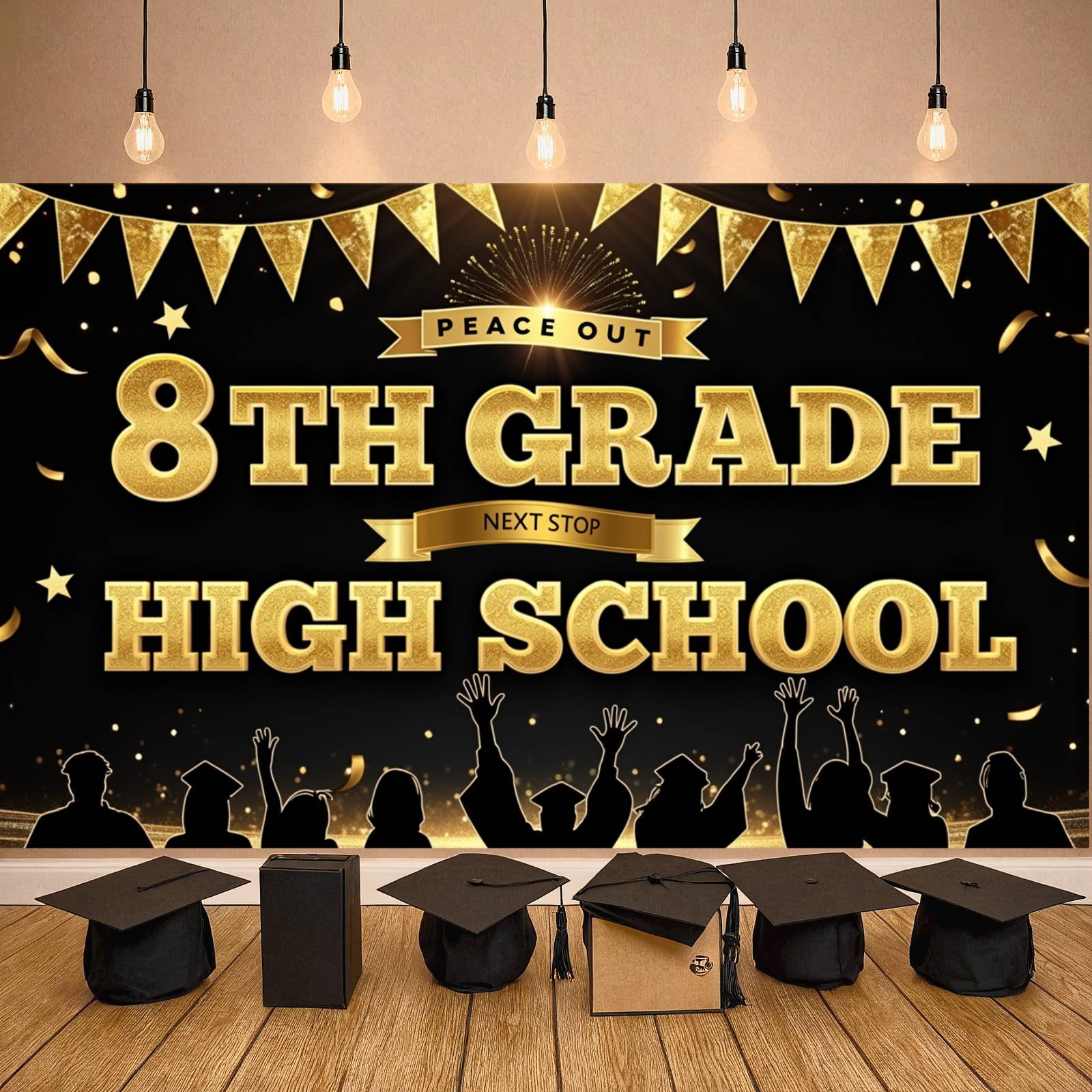 Chalkboard Style Next Stop High School Banner Hand-drawn Design High ...
