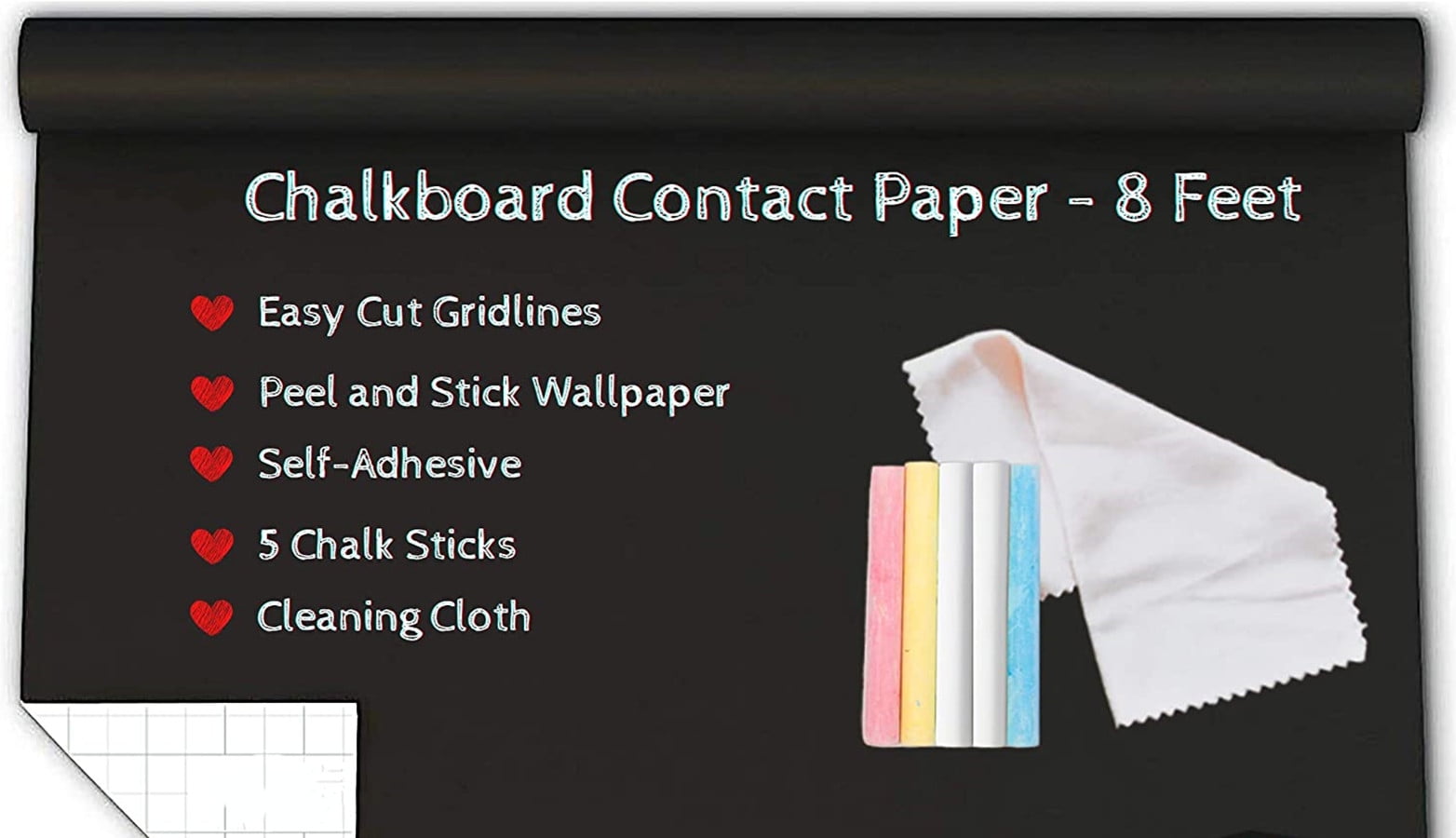 Chalkboard Vinyl Paper Wall Decal Sticker Adhesive Blackboard ...