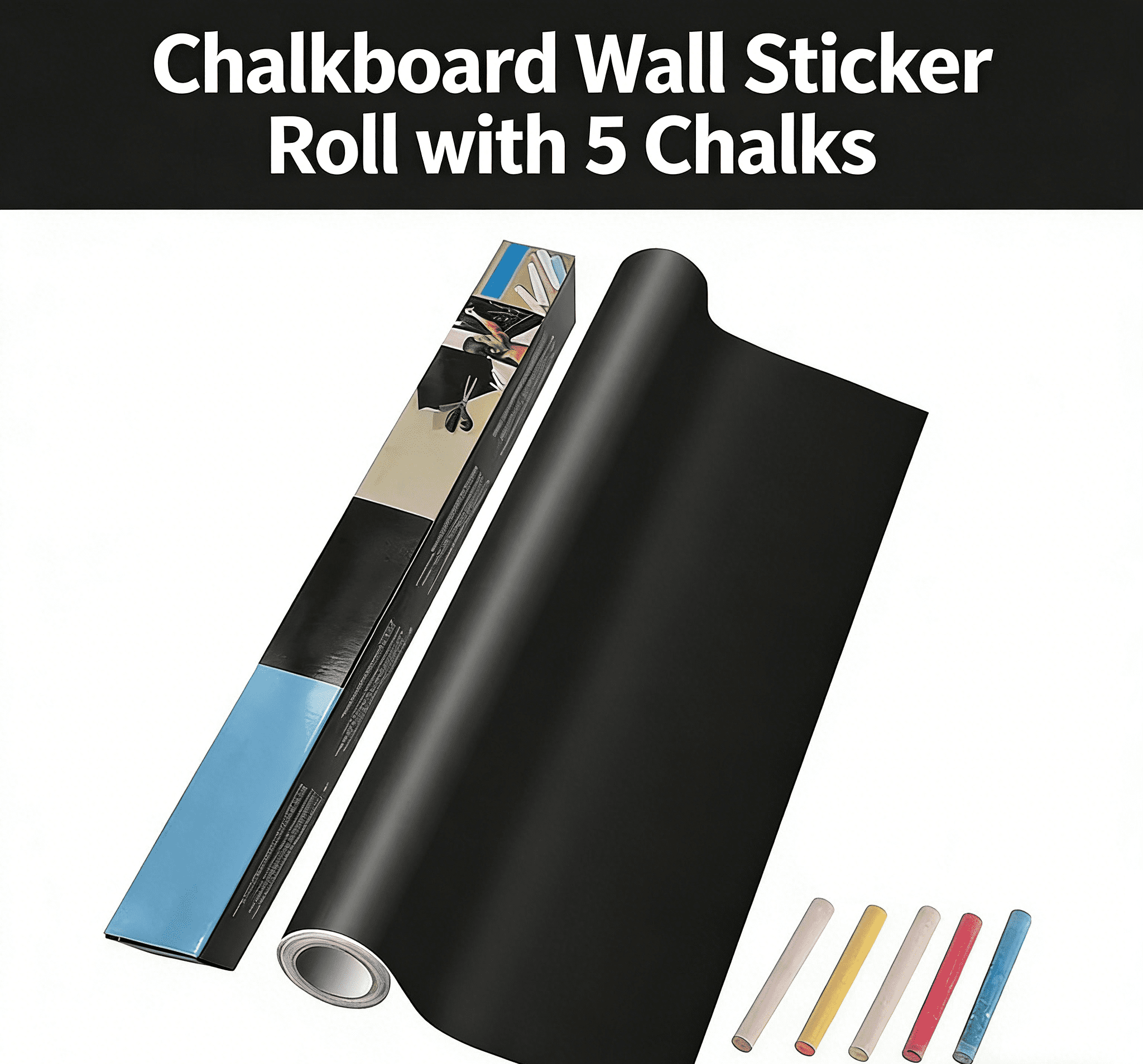 Chalkboard Wall Sticker Roll | Removable Adhesive Blackboard Paper ...