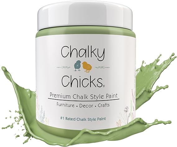 Chalky Chicks 16 Fl Oz Matte Lily Pad (Green) Chalk Paint for Furniture ...