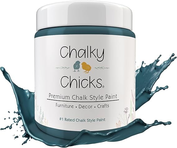 Chalky Chicks 32 Fl Oz Matte Jaded (Jade) Chalk Paint for Furniture ...