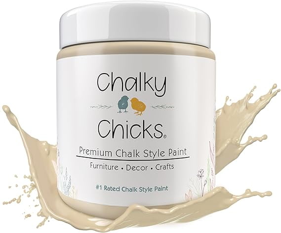 Chalky Chicks 4 Fl Oz Matte Cuppa Latte Tan Chalk Paint for Furniture ...