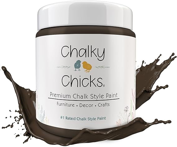 Chalky Chicks 4 Fl Oz Matte Lava Cake (Dark Brown) Chalk Paint for ...