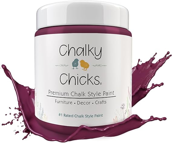 Chalky Chicks 4 Fl Oz Matte Logan Berry (Plum) Chalk Paint for ...