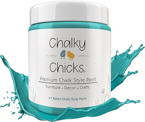 Chalky Chicks 4 Fl Oz Matte Mermaid (Green Teal) Chalk Paint for ...