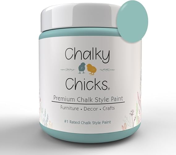 Chalky Chicks 4 Fl Oz Matte Rain Drop (Light Blue) Chalk Paint for ...