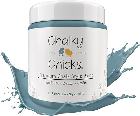 Chalky Chicks 4 Fl Oz Matte Y Blue (Medium Blue) Chalk Paint for ...
