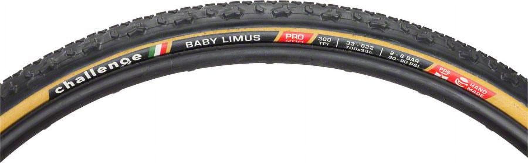 Challenge Baby Limus Pro Tire: Handmade Clincher, 700x33, 300tpi, Black ...