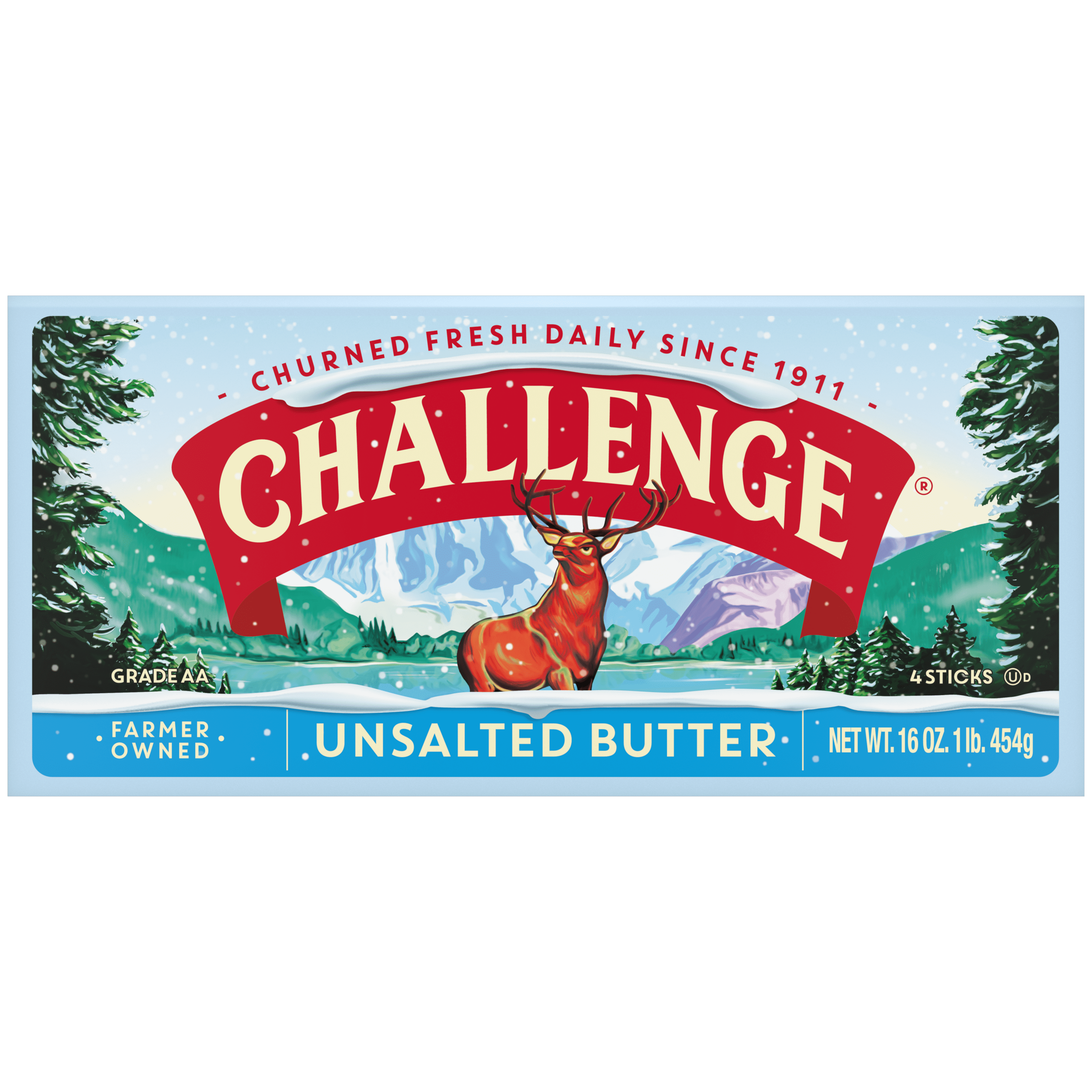Challenge Butter Unsalted Butter, 16 oz, 4 Sticks - Walmart.com