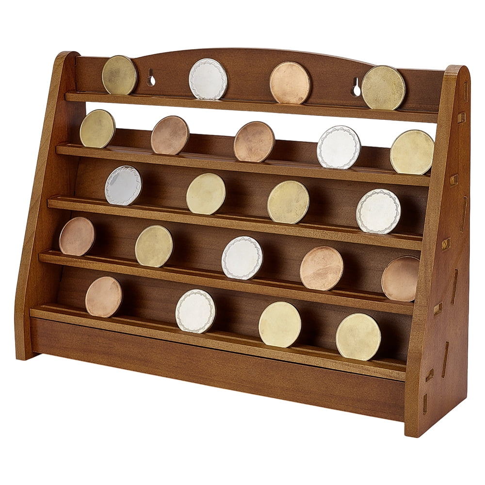 Challenge Coin Display Case 15.7x4x11inch 5 Rows Wooden Challenge Coin ...