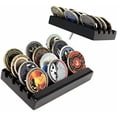 Challenge Coin Display Stand 4 Rows Wooden Military Coin Holder Rack ...