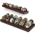 Challenge Coin Display Stand, Solid Wood 4 Rows Military Coin Holder ...