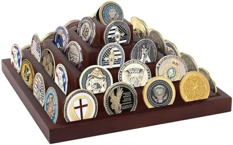 Challenge Coin Holder Display Stand, Wooden Challenge Coin Stand Holder ...