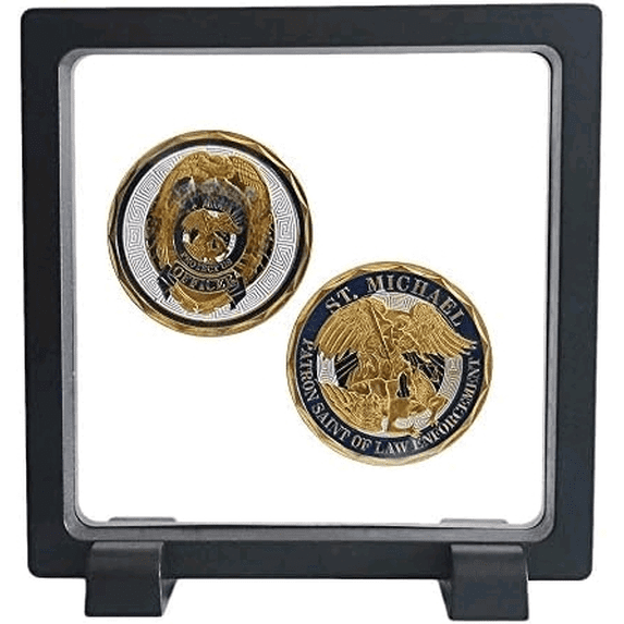 Challenge Coins Display Frame, Clear 3D Floating Holder, Small Shadow ...
