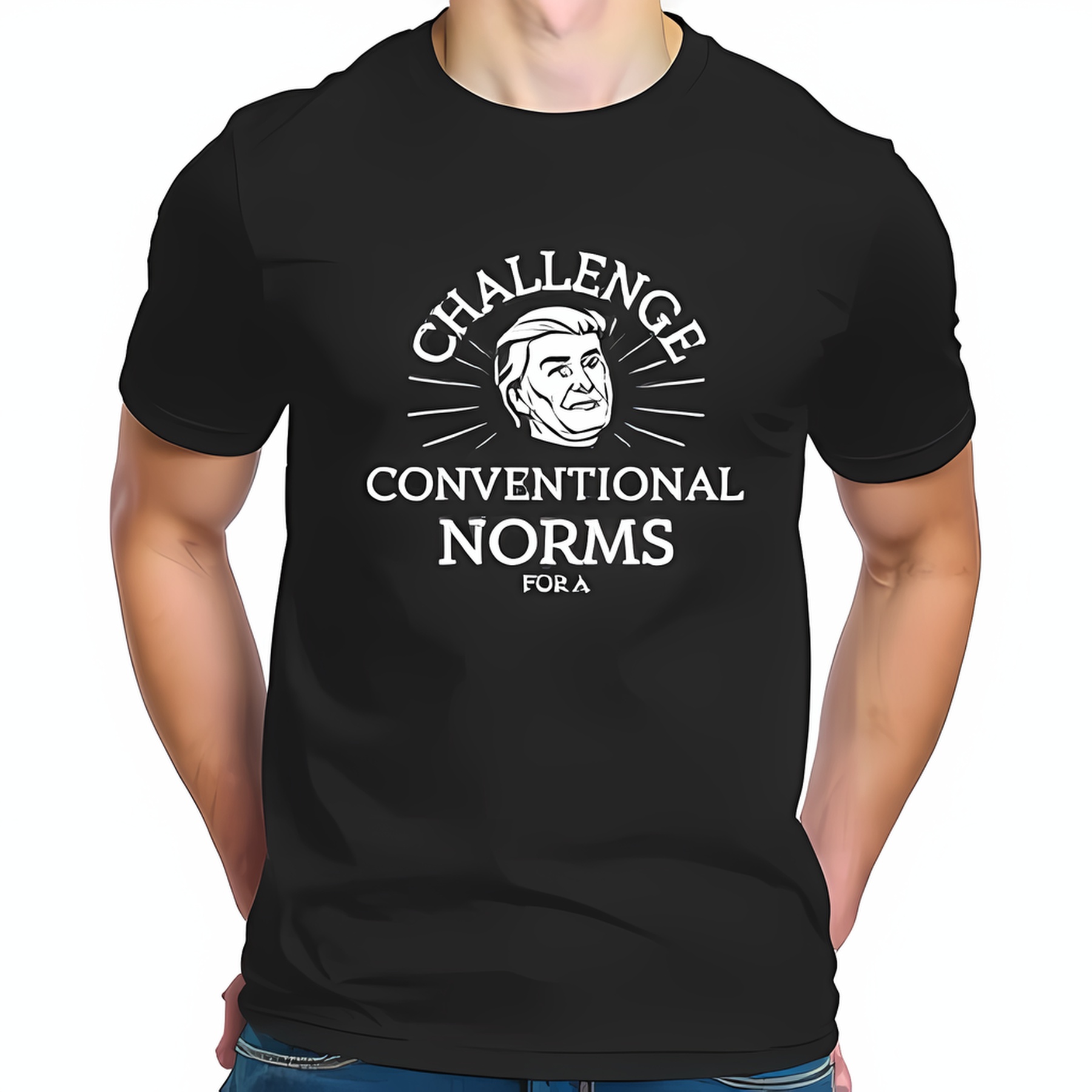 Challenge Conventional Norms Graphic T-Shirt - Vintage Style Design ...