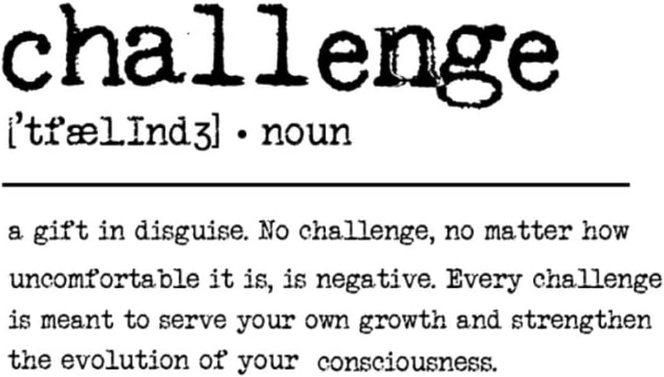 Challenge Definition Wall Decal Primitive Sayings Wall Murals Word ...