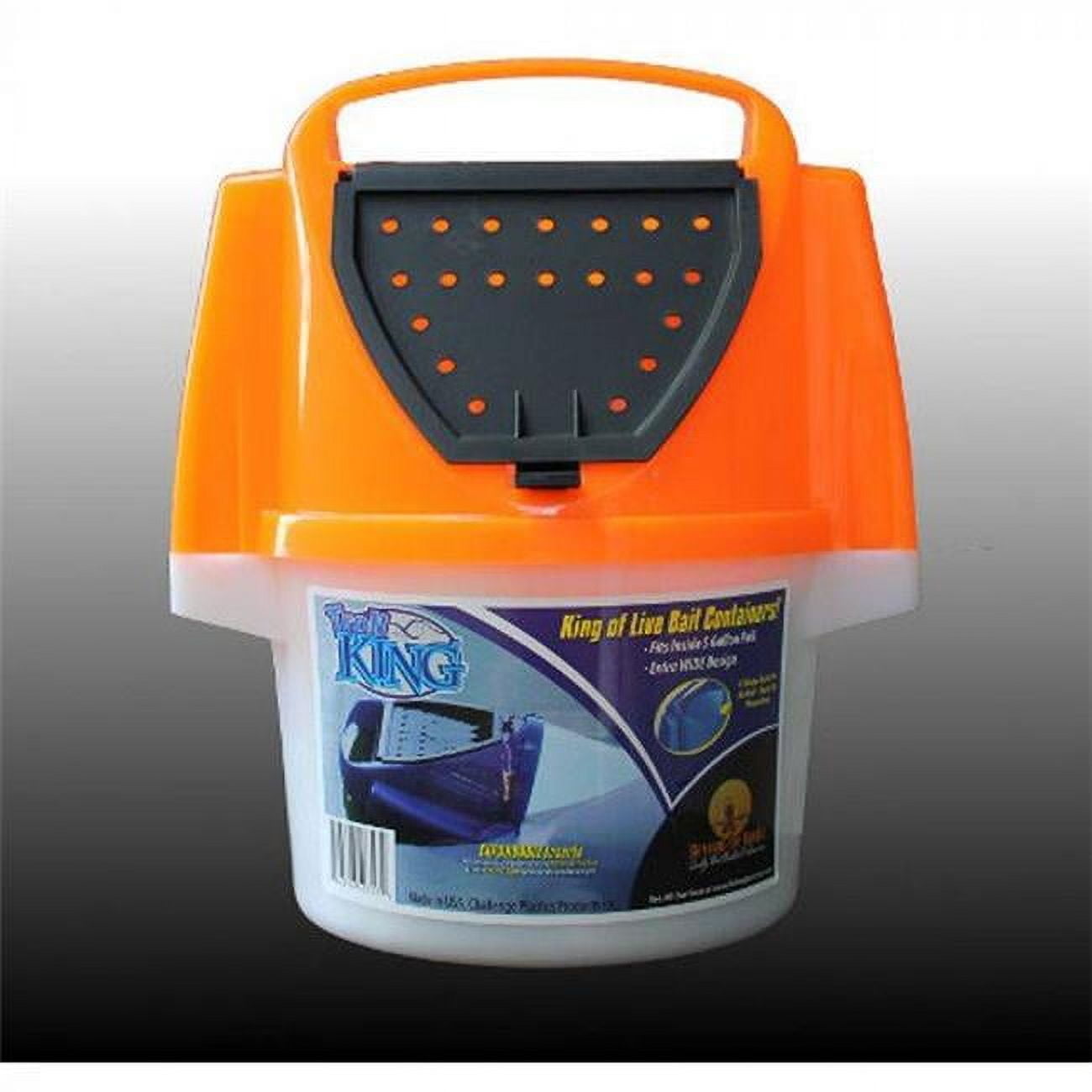 Challenge Plastics 50354 8 qt. Bait Lag Trolling Bucket, Orange ...